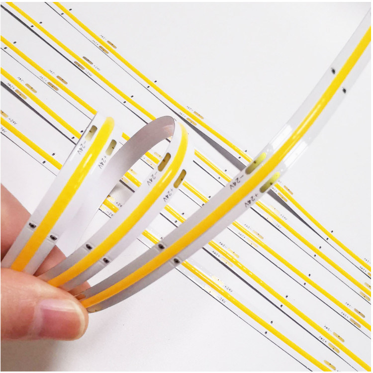 ปรับได้ 2700K 6500K CCT COB LED Strip Light Bi Color อินพุต DC24V